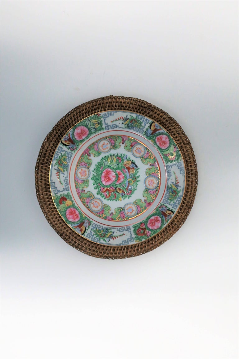 Wicker Rattan Cane Plate Chargers at 1stDibs