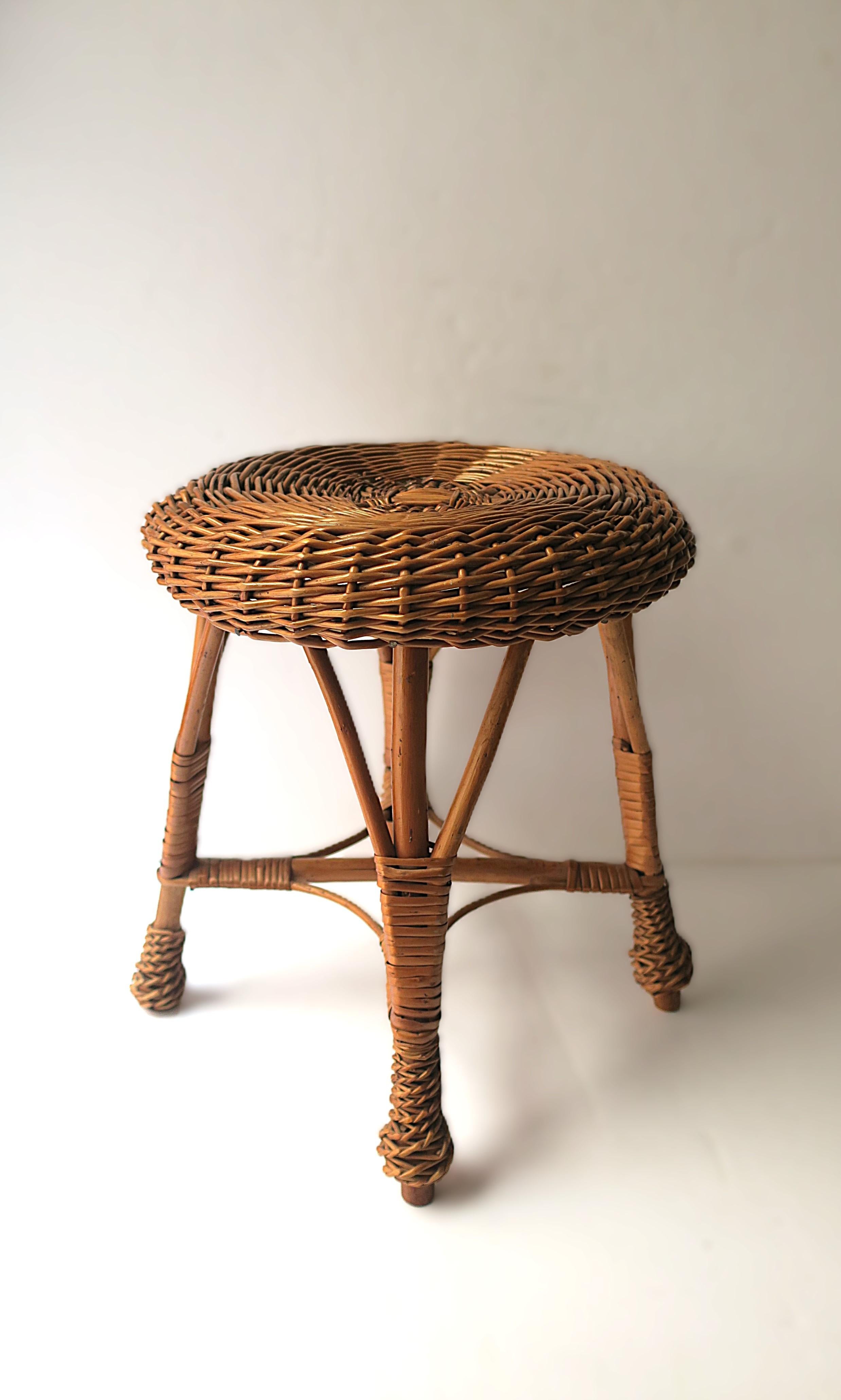 Wicker Stool For Sale at 1stDibs