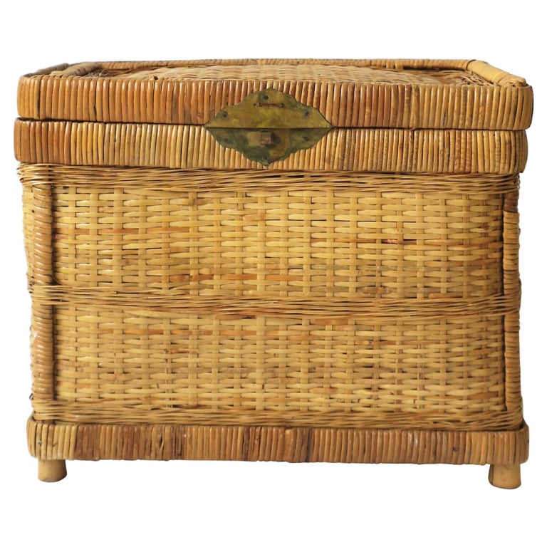 Wicker Storage Basket Box at 1stDibs