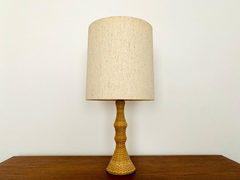 Wicker Table Lamp For Sale at 1stDibs