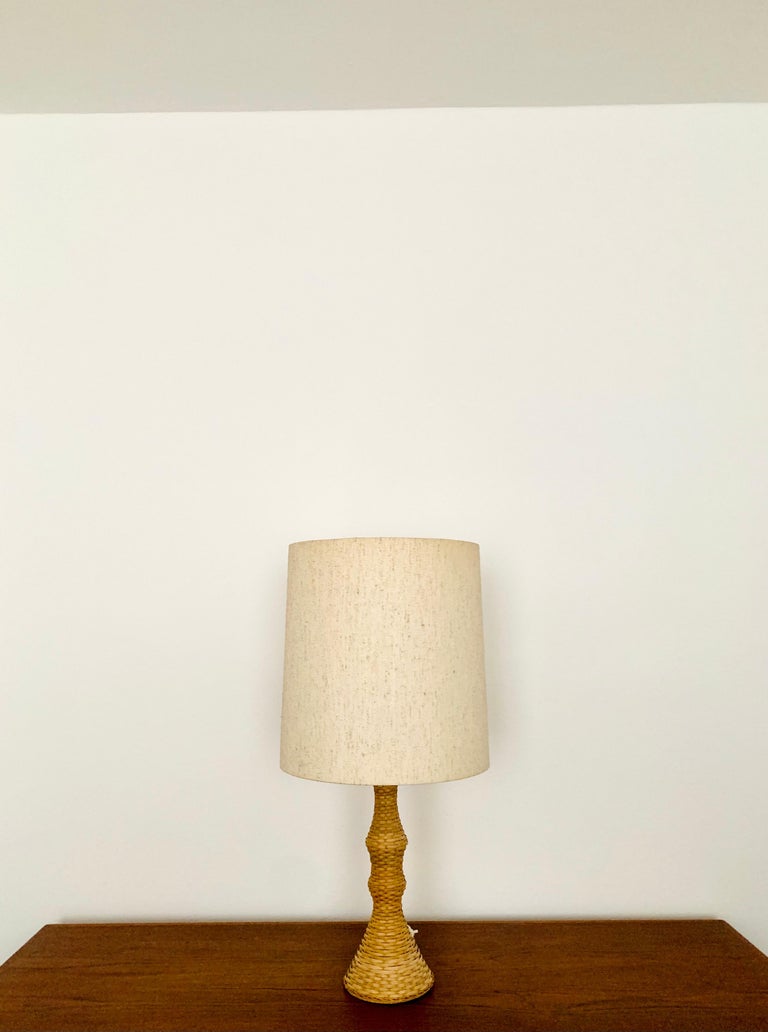 Wicker Table Lamp For Sale at 1stDibs