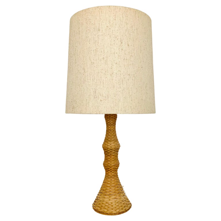 Wicker Table Lamp For Sale at 1stDibs
