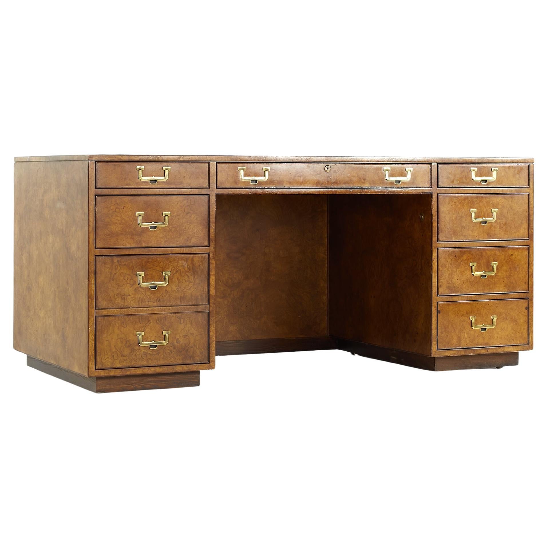 Midcentury Walnut Executive Desk, U.S.A, 1960s at 1stDibs