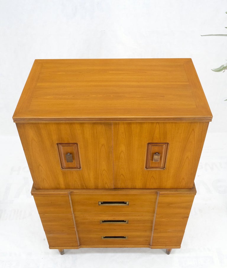 Widdicomb Solid Cherry Brass Pulls Hardware Block Front High Chest ...