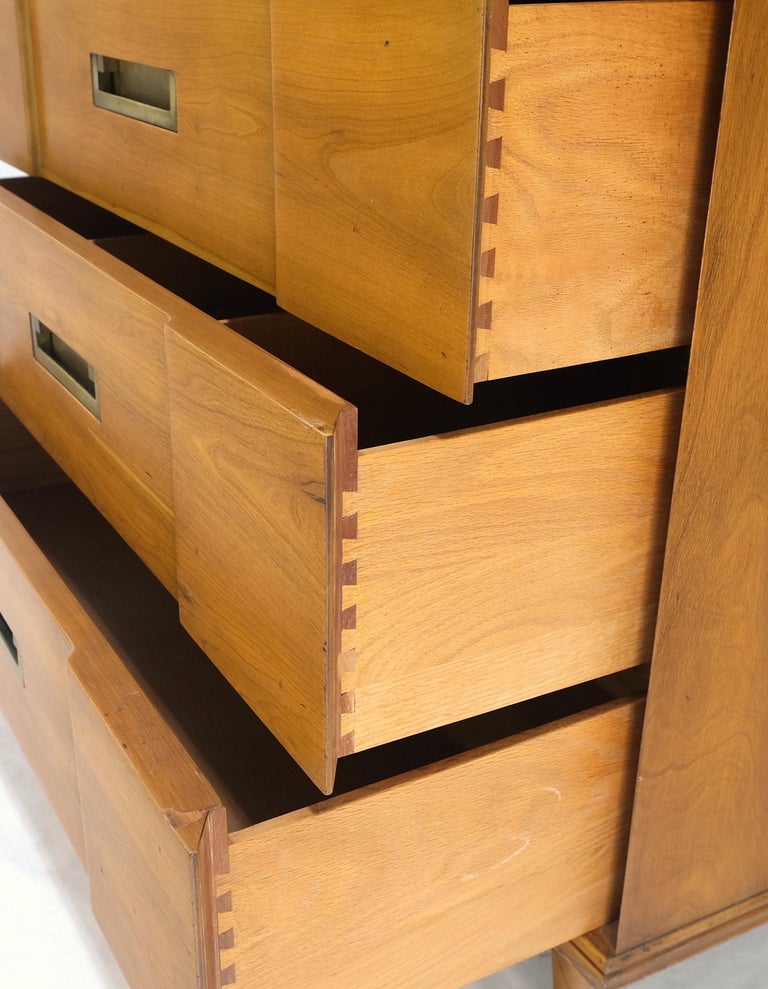 Widdicomb Solid Cherry Brass Pulls Hardware Block Front High Chest ...