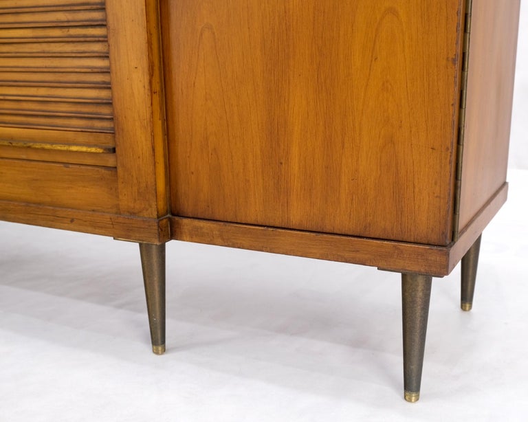 Widdicomb Tambour Doors Compartment Console Server Credenza Cabinet ...