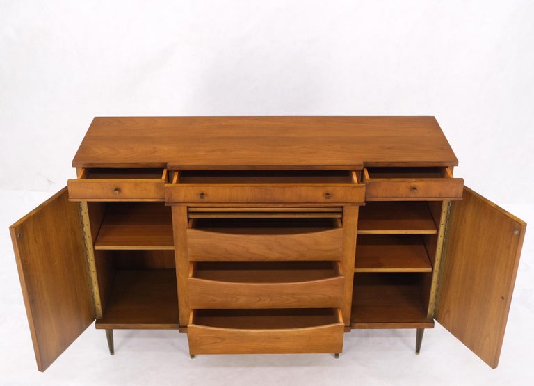 Widdicomb Tambour Doors Compartment Console Server Credenza Cabinet ...