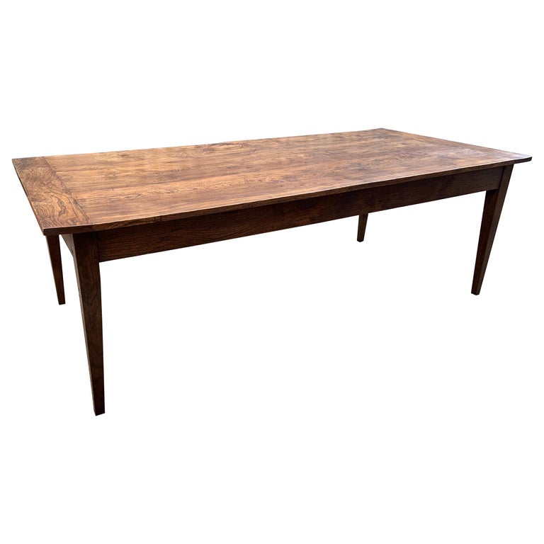 Wide Antique Elm Farmhouse Table at 1stDibs