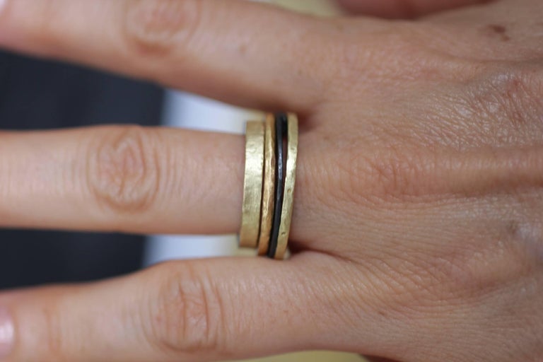 Wide Band Platinum Wedding Ring Stackable Modern Design for Man or ...