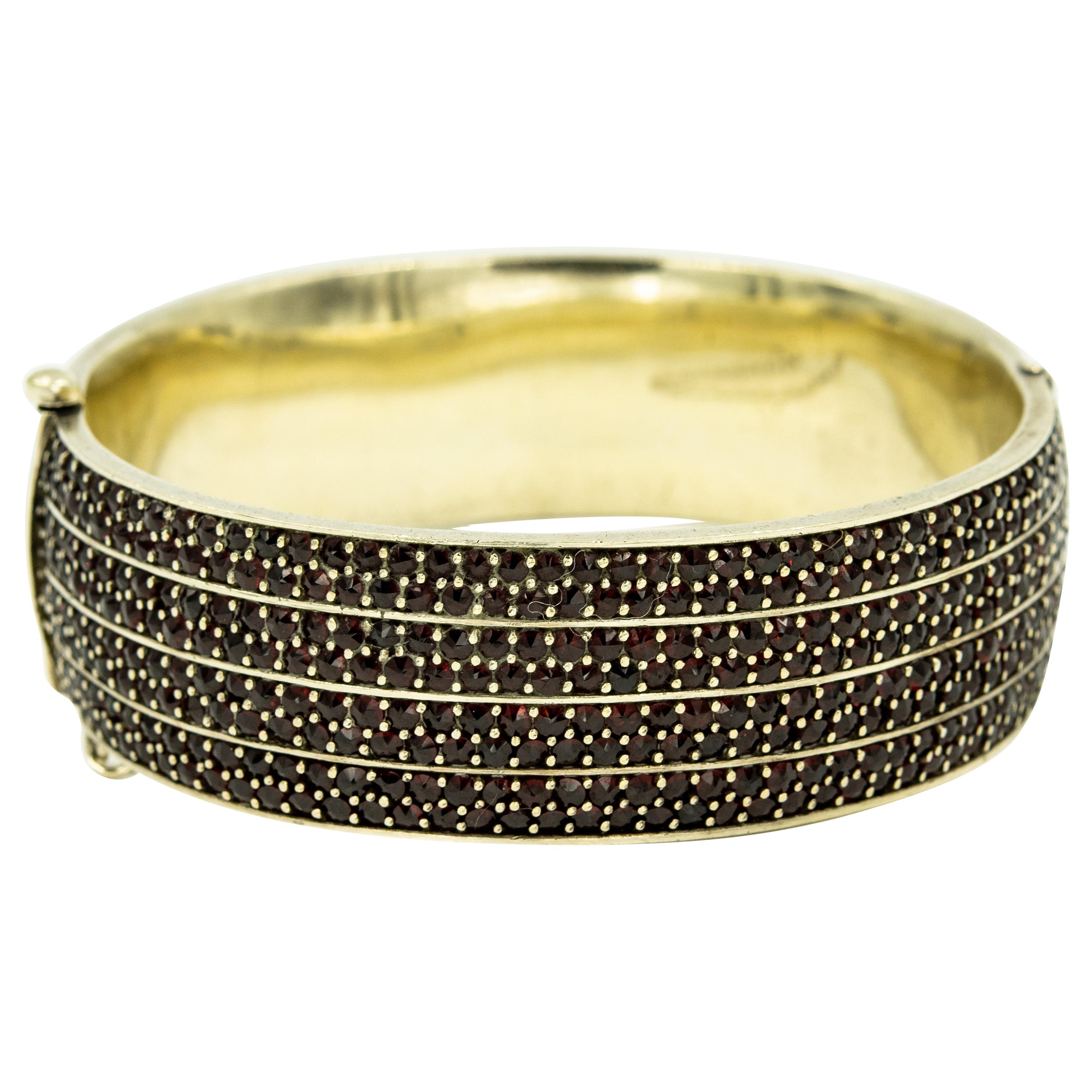 Wide Bone Silver Plate Hinged Bangle Bracelet For Sale at 1stDibs ...