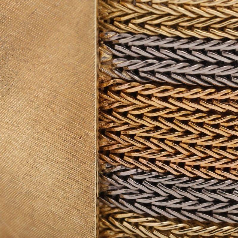 Wide Bracelet, Made of 12-Light Fox Tail Chains GG/WG 18k Made with ...