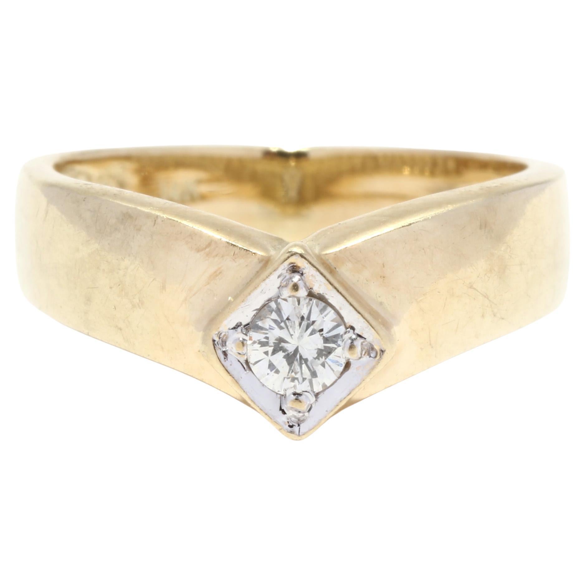 Yellow Gold Diamond Wide Band Ring For Sale at 1stDibs
