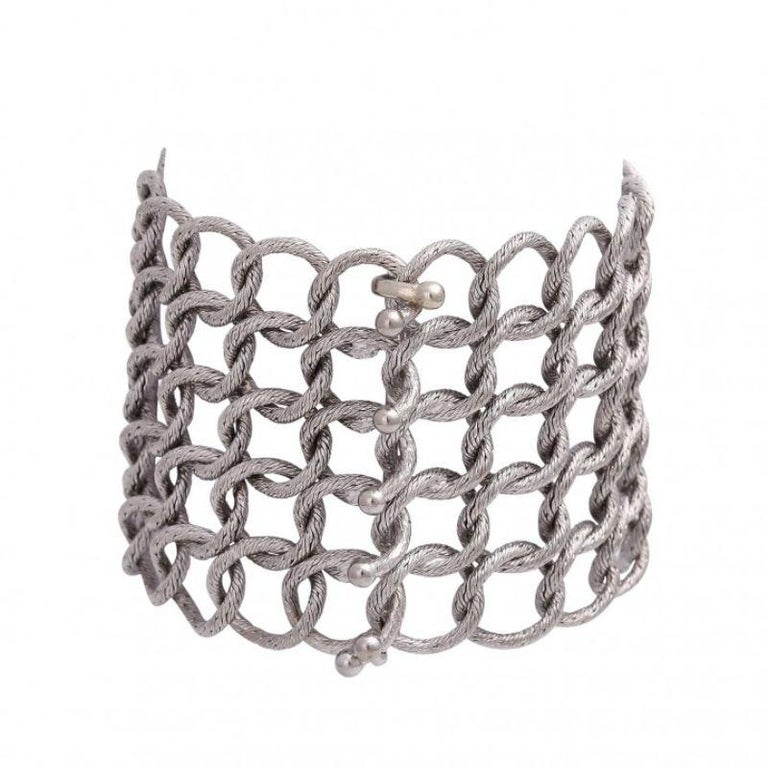 Wide Eyelet Bracelet Made of Cord Wire For Sale at 1stDibs
