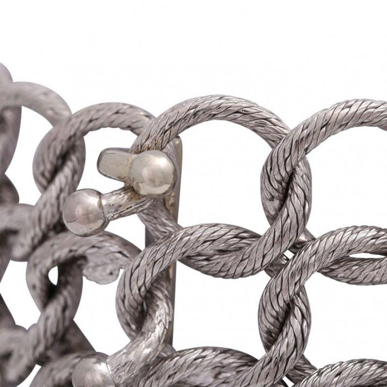 Wide Eyelet Bracelet Made of Cord Wire For Sale at 1stDibs