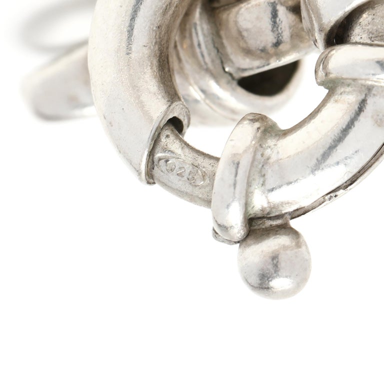 Wide Rolo Link Chain with Large Spring Ring Clasp, Sterling Silver For ...