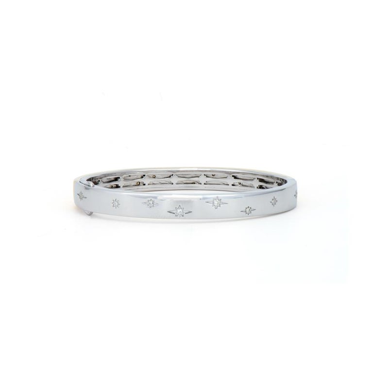 Wide Starry Night Two-Toned Bangle For Sale at 1stDibs