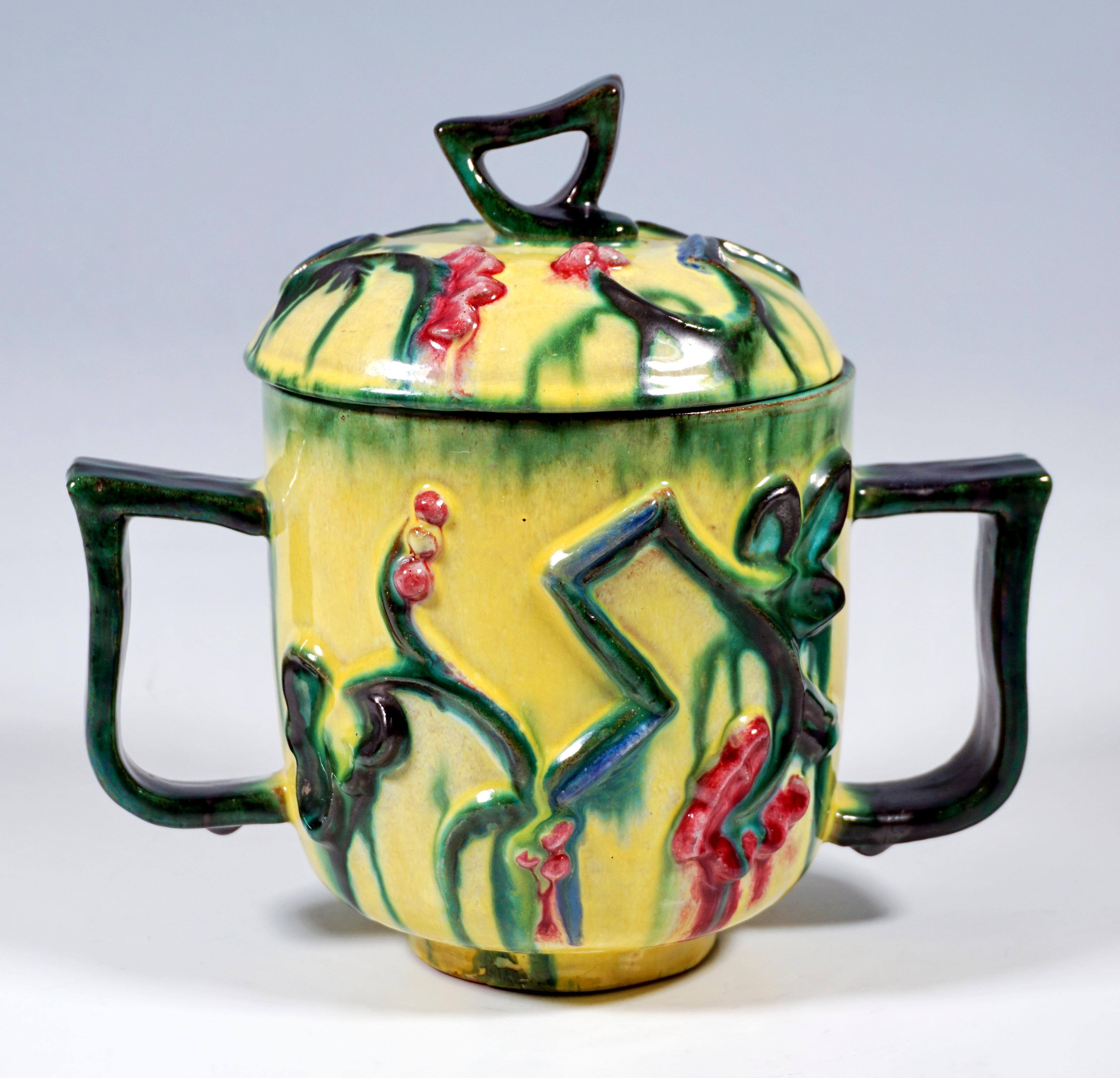 Wiener Werkstaette Expressive Style Art Ceramic Vessel, Wieselthier Nr ...
