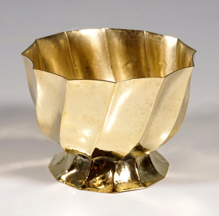Wiener Werkstaette Hammered Brass Cigarette Bowl by Josef Hoffmann ...