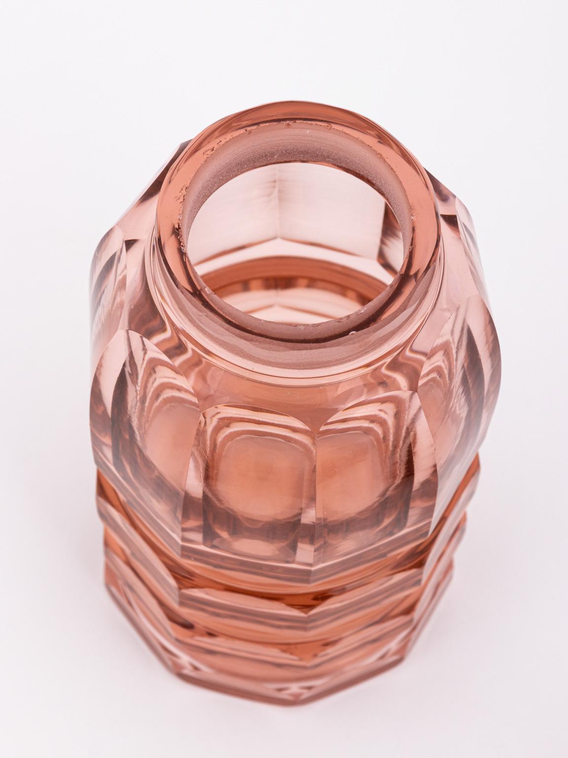 Wiener Werkstätten Josef Hoffmann for Moser Crystal Decanter with Six ...