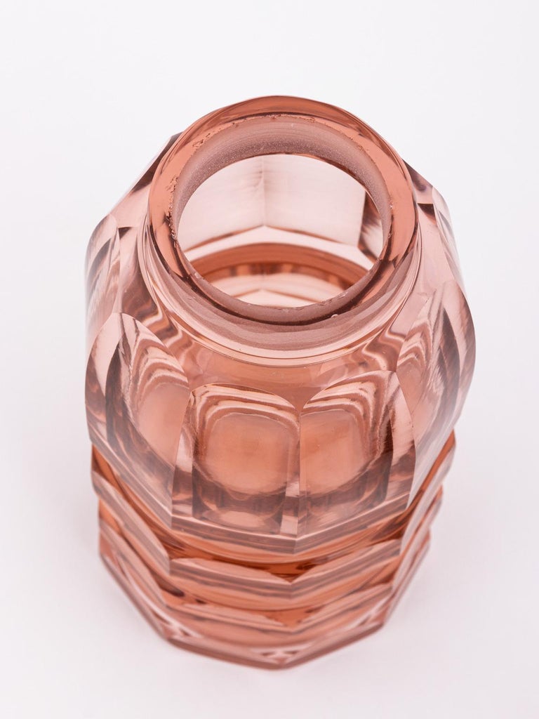 Wiener Werkstätten Josef Hoffmann for Moser Crystal Decanter with Six ...