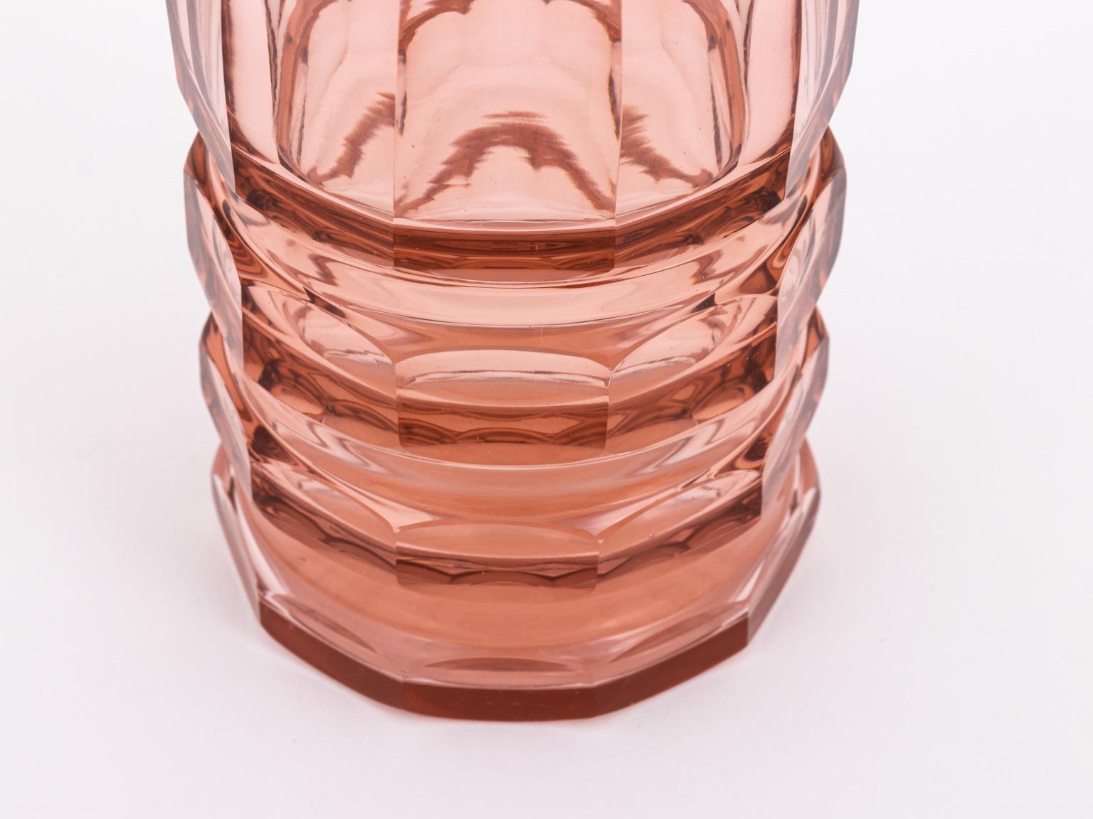 Wiener Werkstätten Josef Hoffmann for Moser Crystal Decanter with Six ...