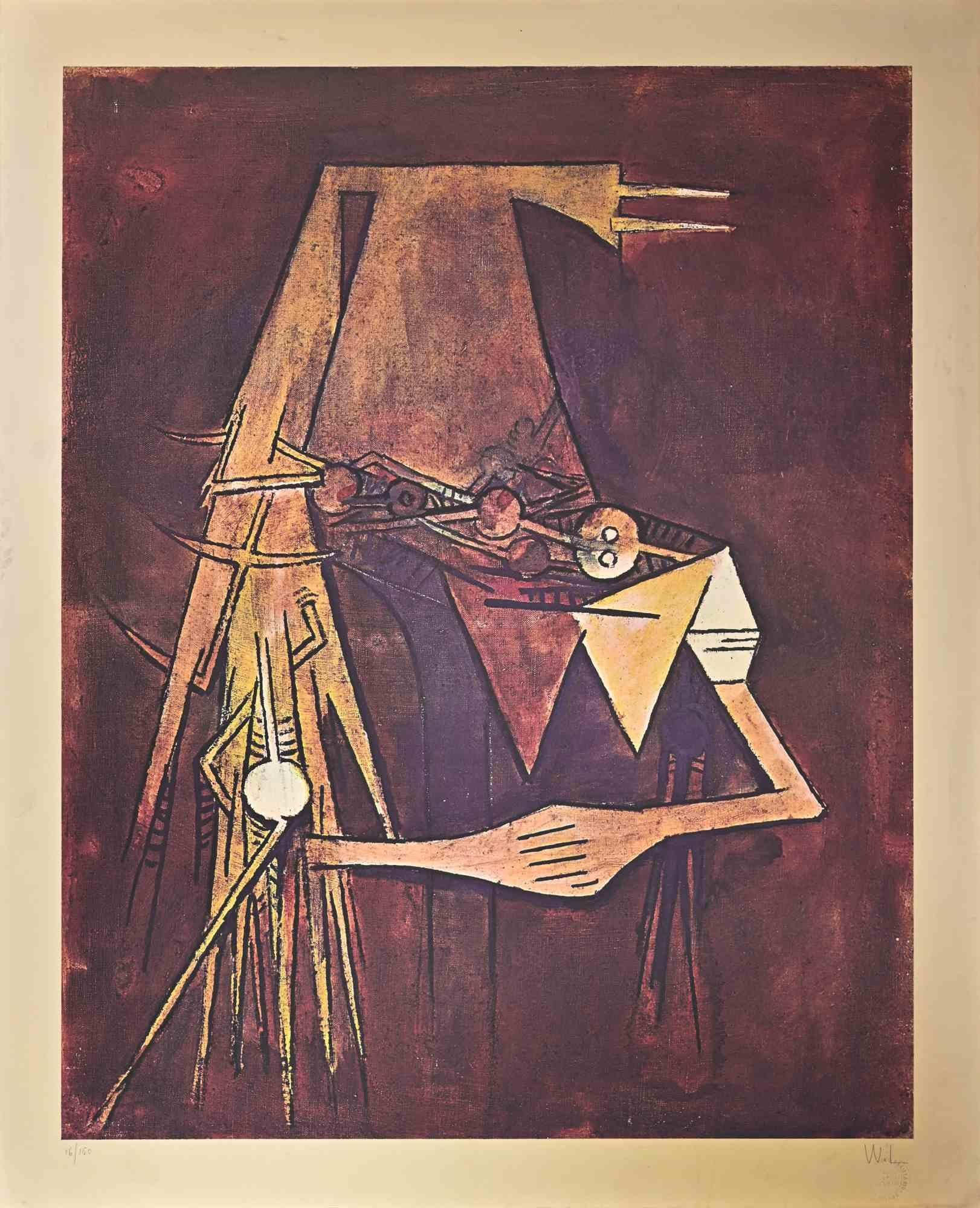 Wifredo Lam - Untitled - Lithograph by Wifredo Lam- 1970s at 1stDibs