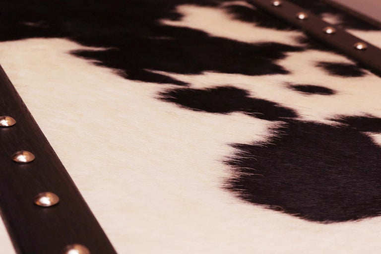 Wild Black and White Cowhide Medium High Chest For Sale at 1stDibs
