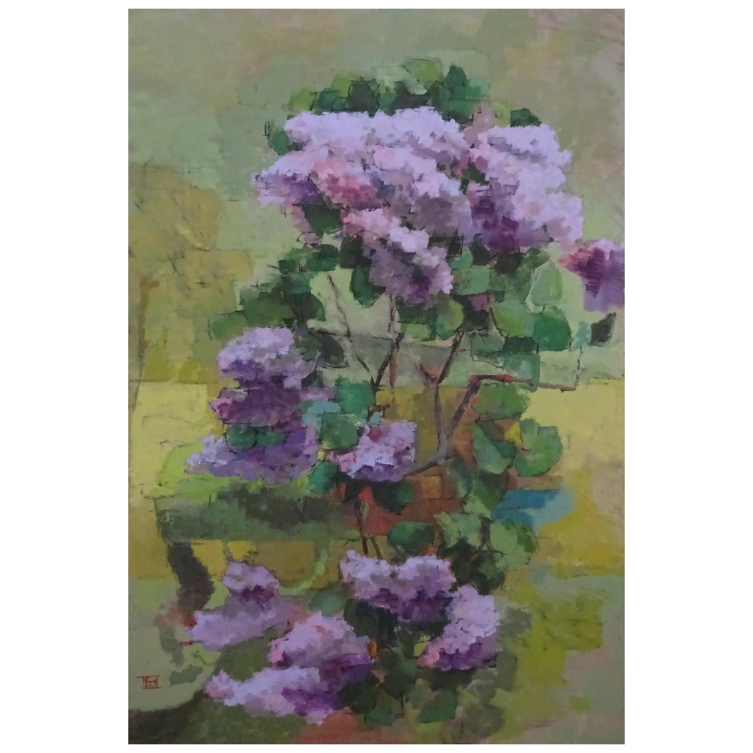 Oil Painting by Gerda Wegener, Still Life of Blue Flowers, 1907 at 1stDibs