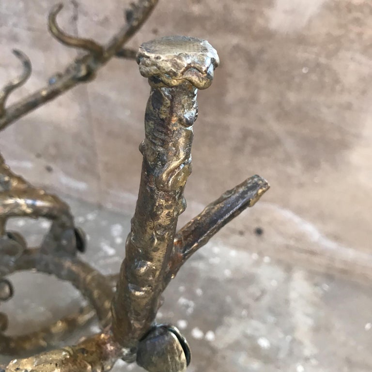 Sculptural Sea Life in Bronze Ornate Dining Table Base 1970s Brutalist ...