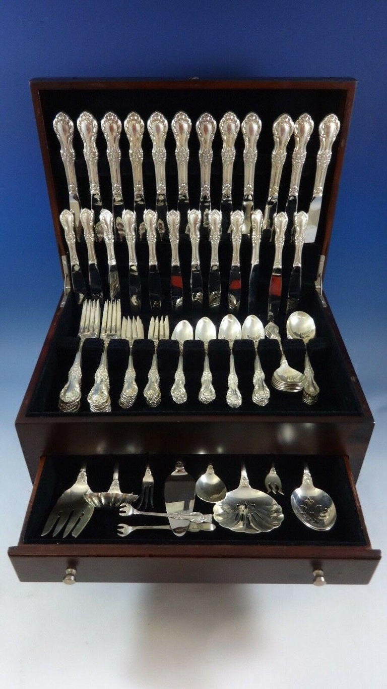 Wild Rose by International Sterling Silver Flatware Service 12 Set 95 ...