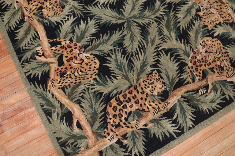 Wild Vietnamese Cheetah Hooked Rug For Sale at 1stDibs | vietnamese ...
