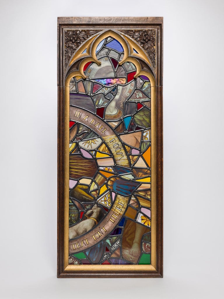 ‘Wilde Trilogy’ Stained Glass Triptych By Tom Spencer For Sale at 1stDibs