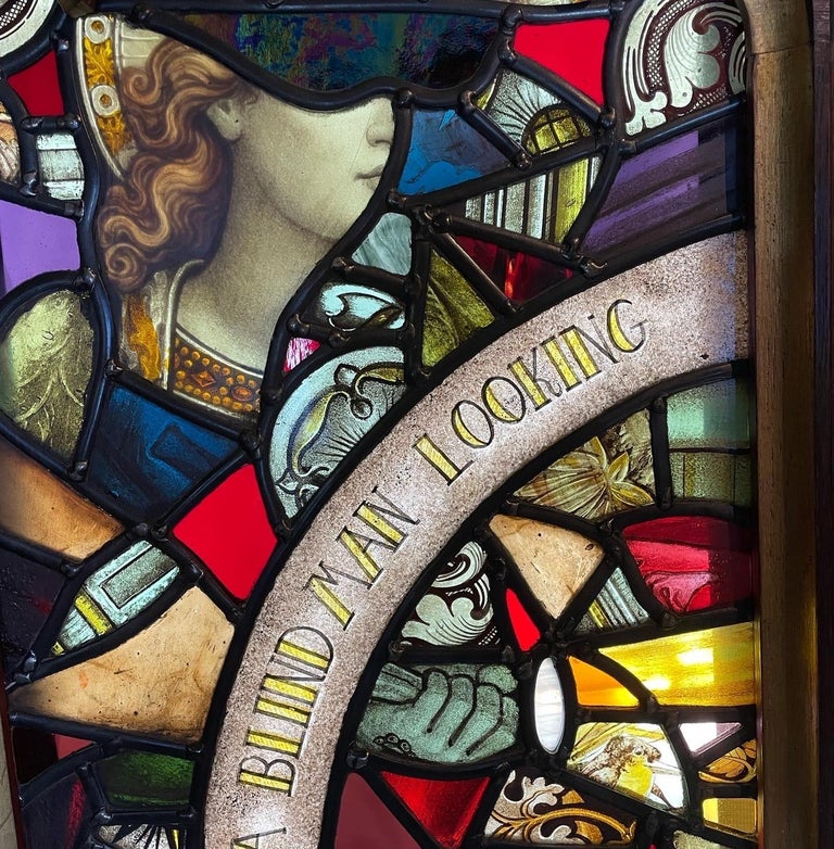 ‘Wilde Trilogy’ Stained Glass Triptych By Tom Spencer For Sale at 1stDibs