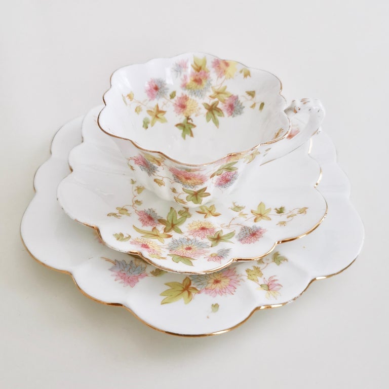 Wileman Porcelain Tea Set, Chrysanthemum, Pastel Colors, Art Nouveau ...