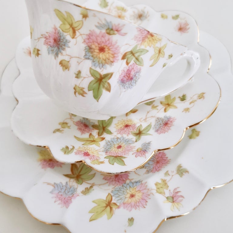 Wileman Porcelain Tea Set, Chrysanthemum, Pastel Colors, Art Nouveau ...