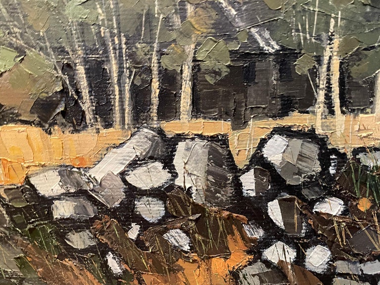 Wilf Roberts - 'Pwllheli' Green Welsh Rural Landscape Painting of ...