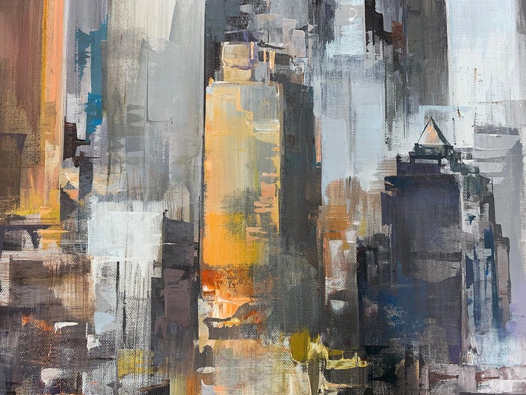 Wilfred Lang - New York Heights - Acrylic on canvas, Abstract Painting ...