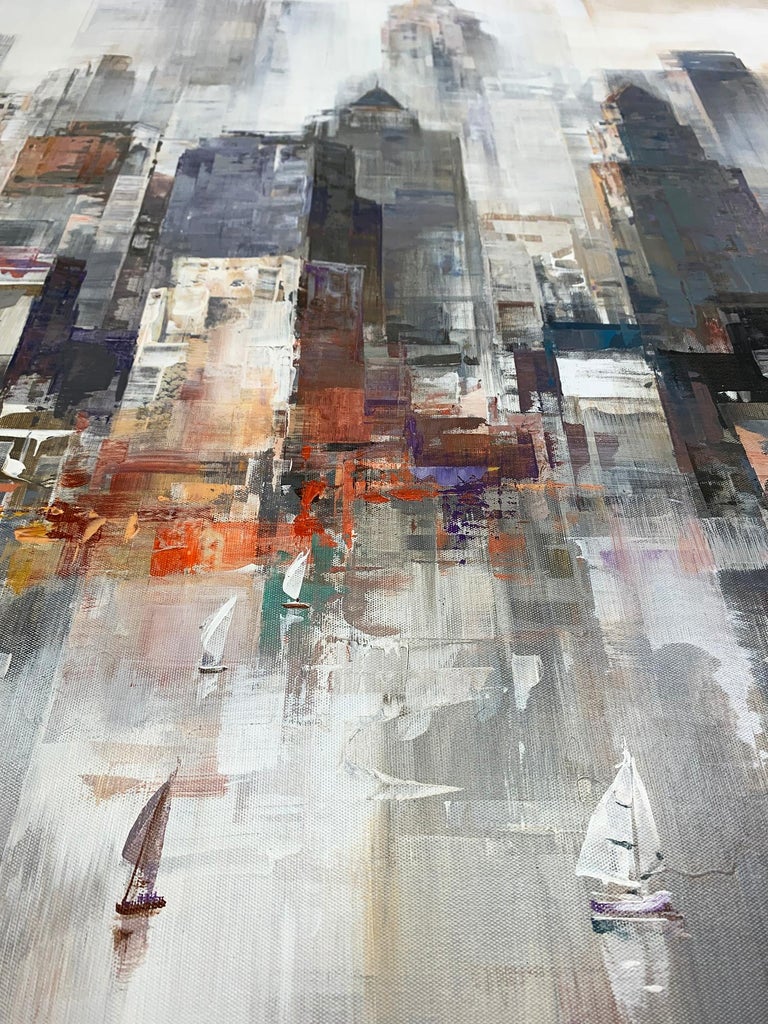 Wilfred Lang - New York in day - Acrylic on canvas, Abstract Painting ...