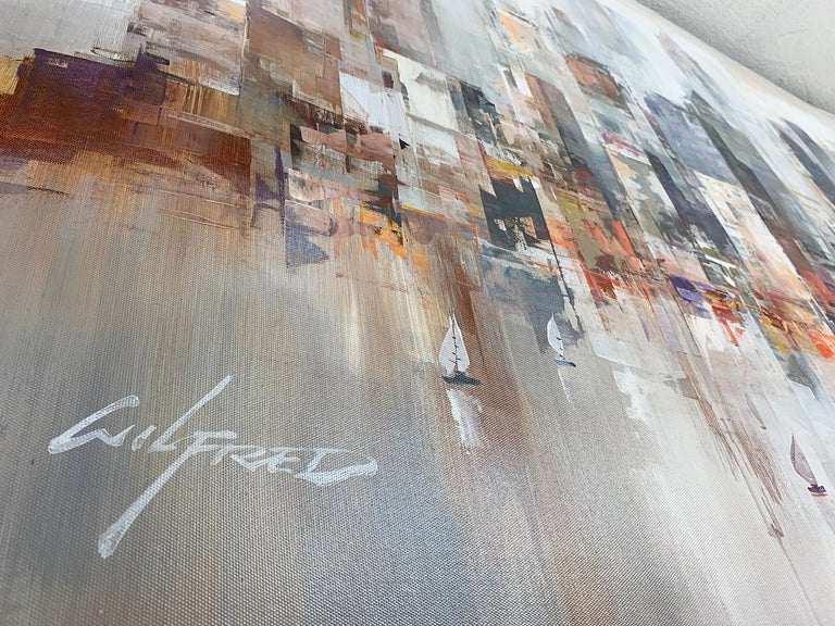 Wilfred Lang - New York in day - Acrylic on canvas, Abstract Painting ...