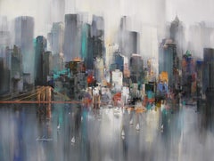 Wilfred Lang - New York Winter - Acrylic on canvas, Abstract Painting ...