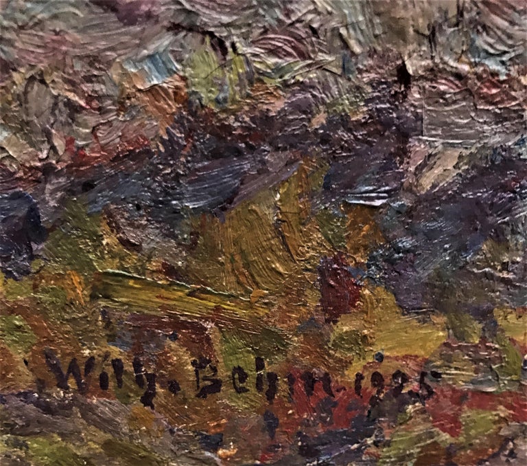 Wilhelm Behm - View of a Fjord, Impressionist oil on canvas, signed ...