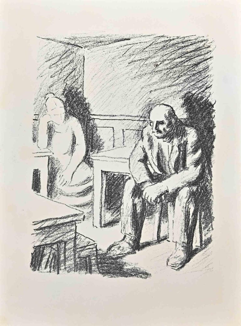 Wilhelm Gimmi - Bar at Night - Lithograph by W. Gimmi - 1955 ca. For ...