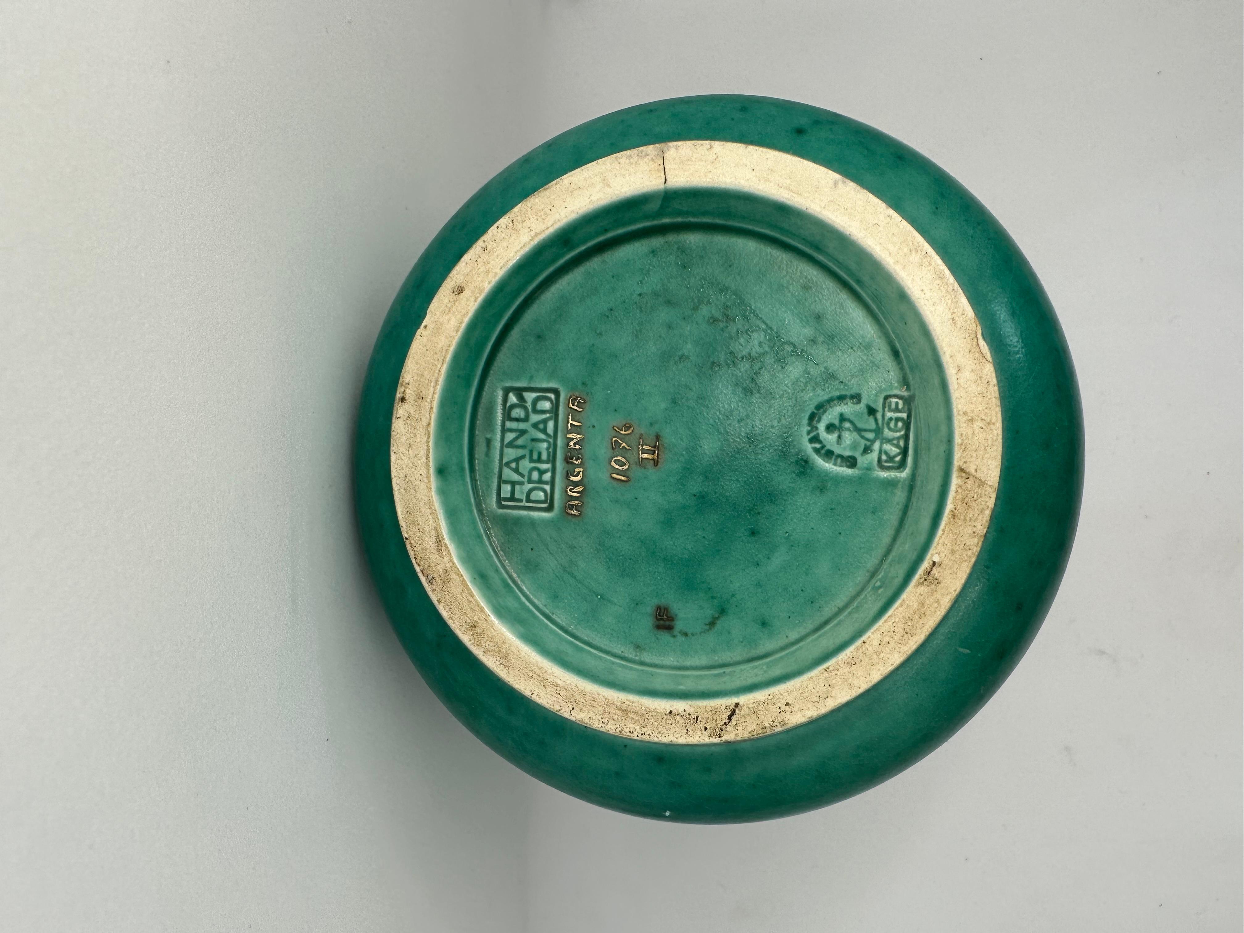 Wilhelm Kage vase 'Argenta' for Gustavsberg Sweden 1930 Signed For Sale ...