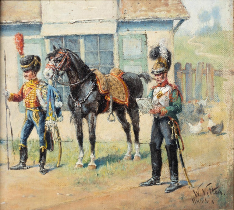 Wilhelm Velten - Two Generals and a Horse For Sale at 1stDibs