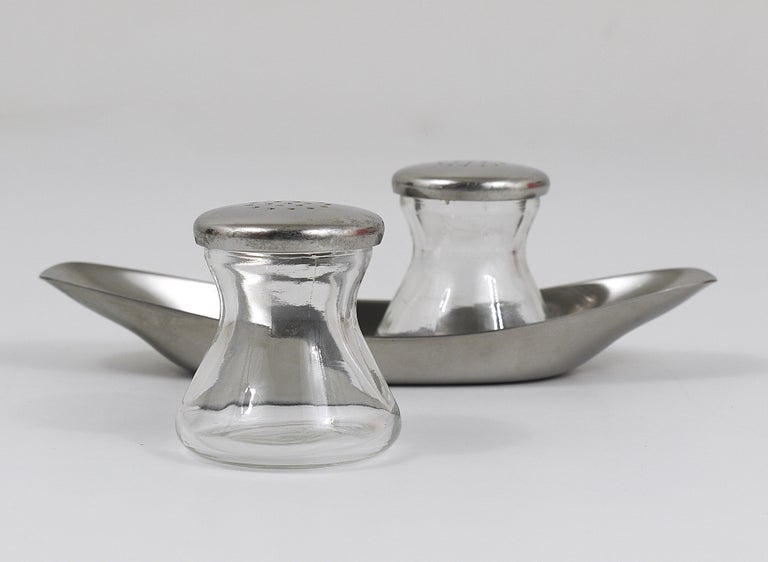 Wilhelm Wagenfeld Mid-Century Salt and Pepper Shakers by WMF, Germany, 1950s at 1stDibs