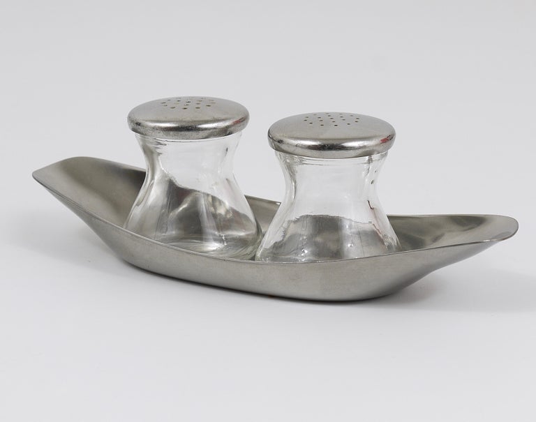 Wilhelm Wagenfeld Mid-Century Salt and Pepper Shakers by WMF, Germany, 1950s at 1stDibs