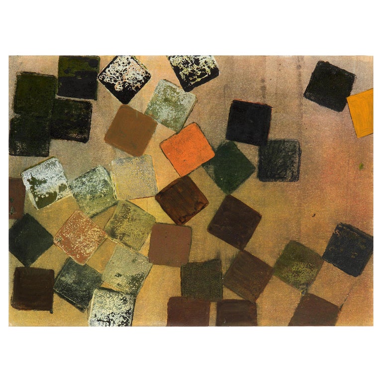 Wilhelminia Barns-Graham, Autumn Fall, Modern British, Oil, Paper, 1965 ...