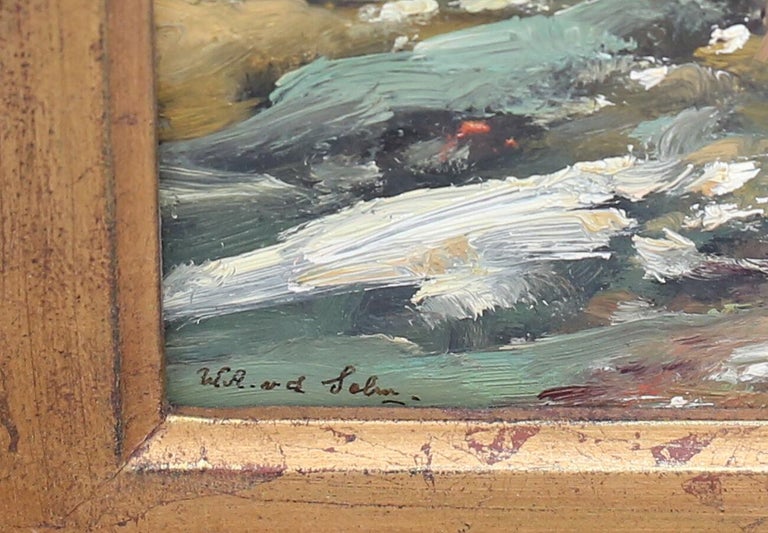 Wilhelmus Antoine Van Der Salm Oil Painting Gardenscape For Sale at 1stDibs