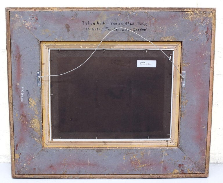 Wilhelmus Antoine Van Der Salm Oil Painting Gardenscape For Sale at 1stDibs