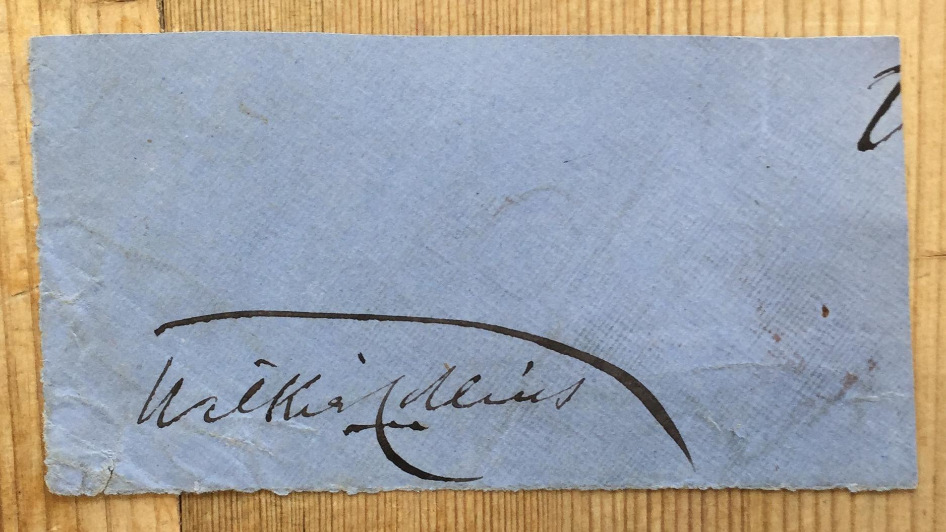 Wilkie Collins signature with Certificate of Authenticity For Sale at ...